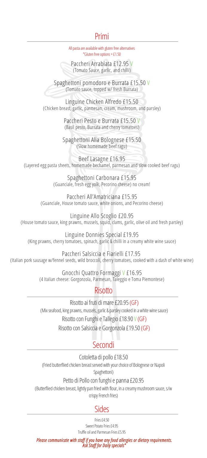 La Cucina Di Daffy 2 - Menu